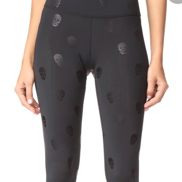 Terez | Pants & Jumpsuits | Terez Black Skull Foil Legging | Poshmark